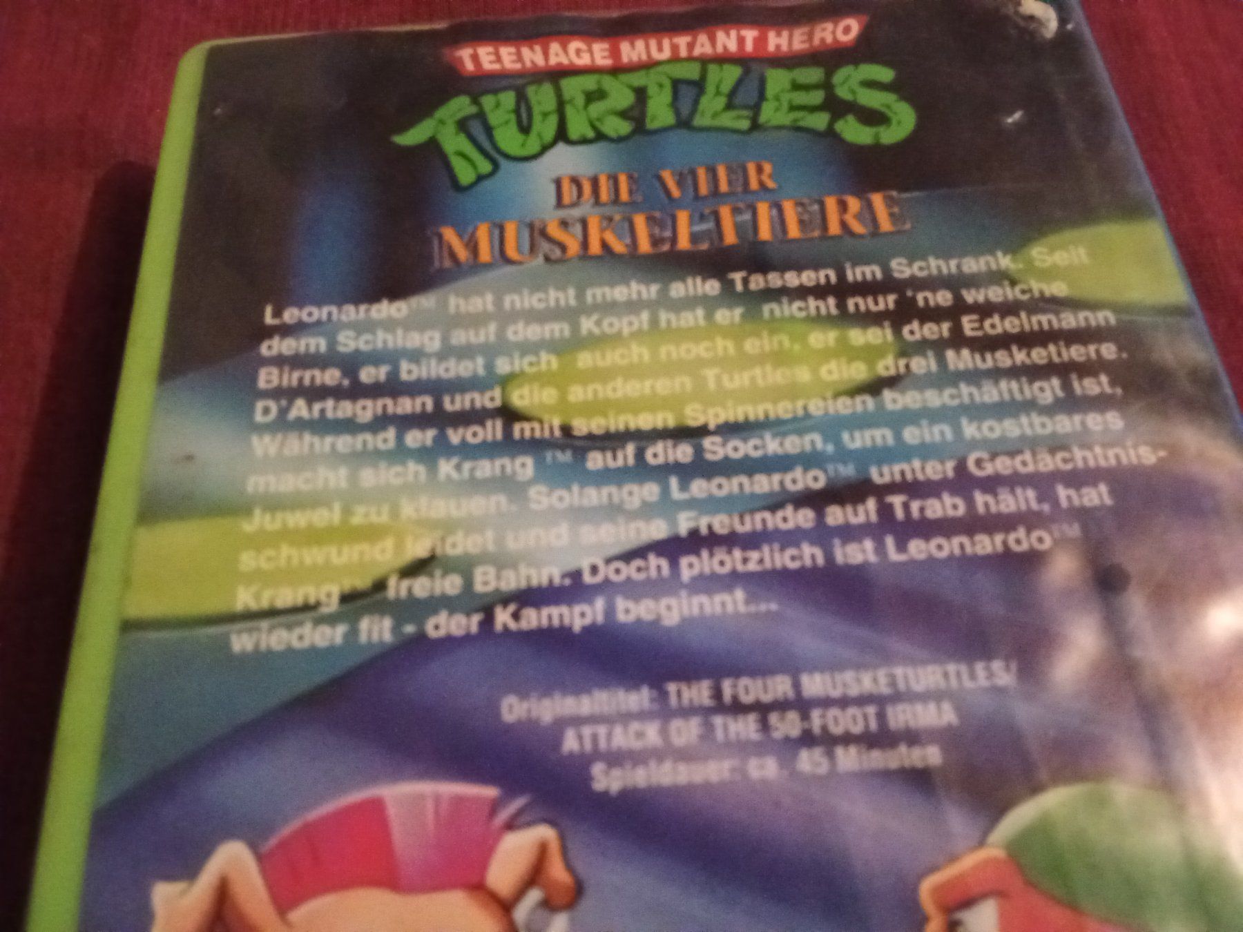 Teenage Mutant Hero Turtles - Die vier Musketiere VCL VHS (Gebraucht ...