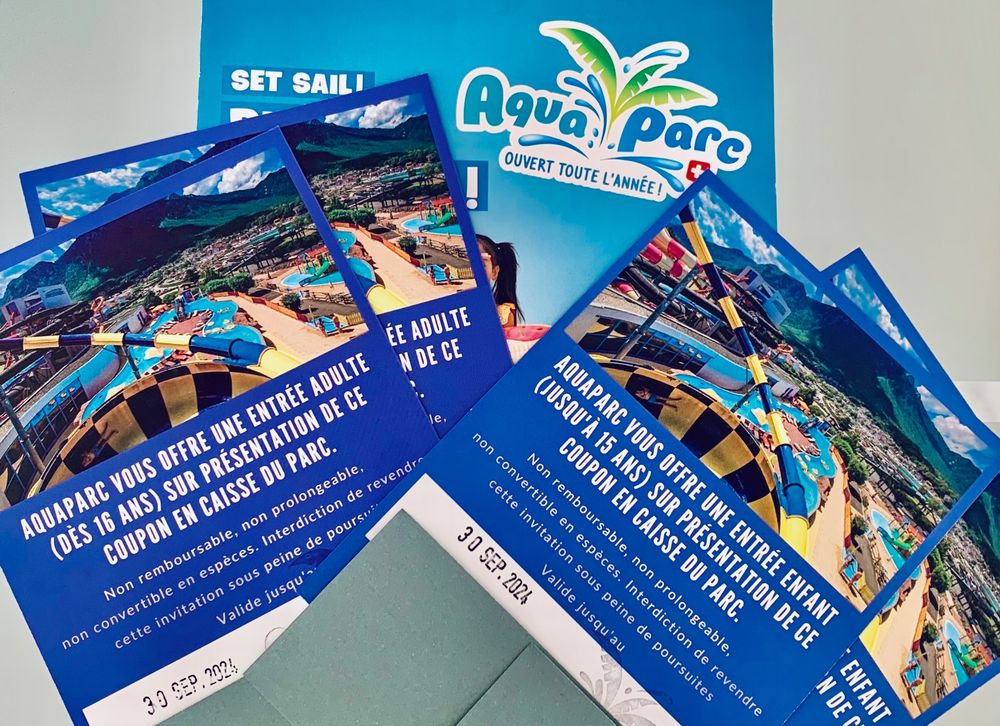 4 entrées journalières pour famille Aquaparc | Kaufen auf Ricardo