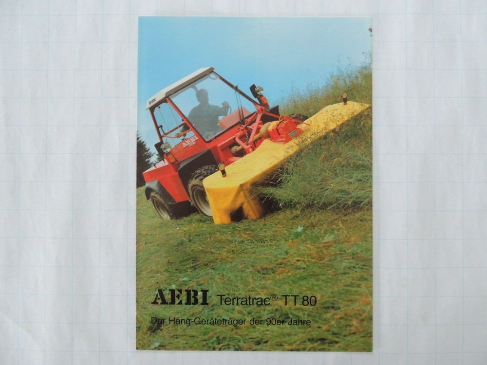 Aebi Terratrac TT 80 Prospekt 1991, sehr schön ! (Gebraucht) in Zuzwil SG für CHF 24 – mit ...