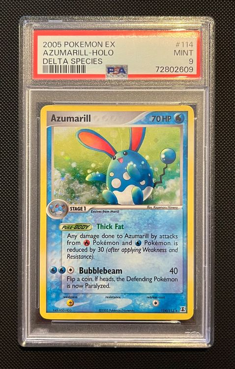 Azumarill-Holo Delta Species 114/PSA 9/2005/EN/Pokémon (Neu (gemäss ...