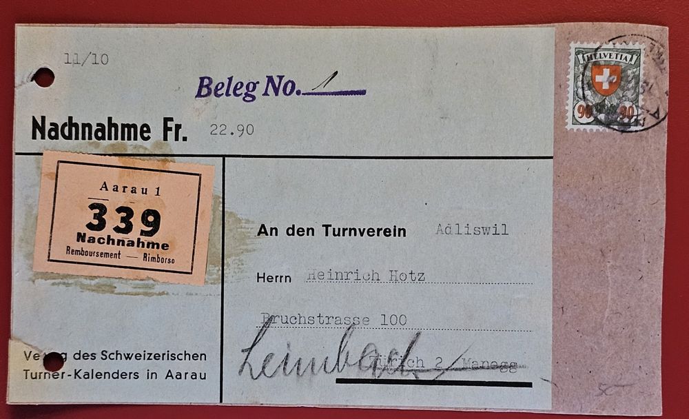 WAPPENSCHILD NACHNAHME AARAU TURNVEREIN ADLISWIL LEIMBACH (Gebraucht) in Düdingen für CHF 1 ...