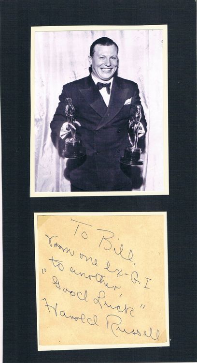 Harold Russell 1914-2002 Autogramm signiert Karte mit Bild (Gebraucht ...