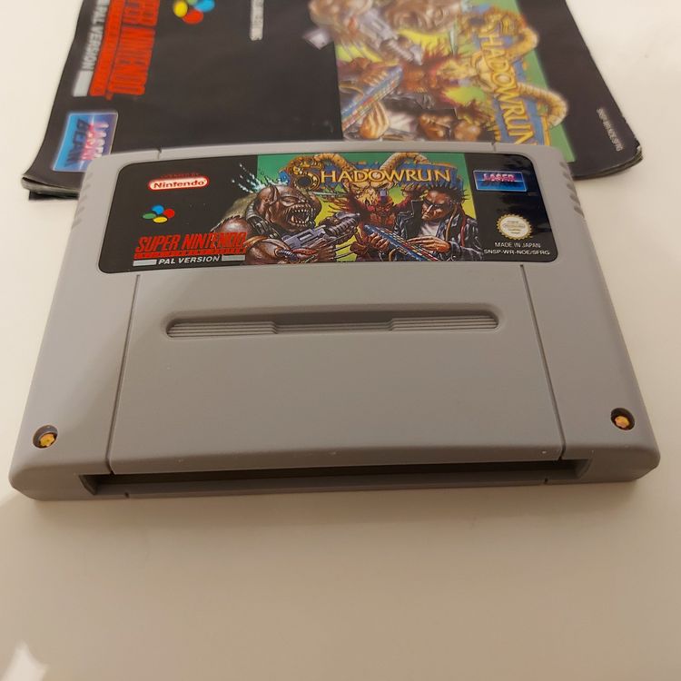 Shadowrun Super Nintendo SNES Spiel + Anleitung Pal Version (Gebraucht ...