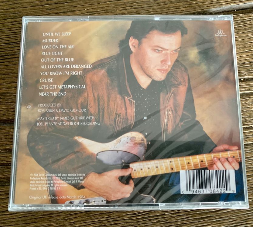 DAVID GILMOUR About Face CD PINK FLOYD JEFF PORCARO TOTO NEU (Neu und ...