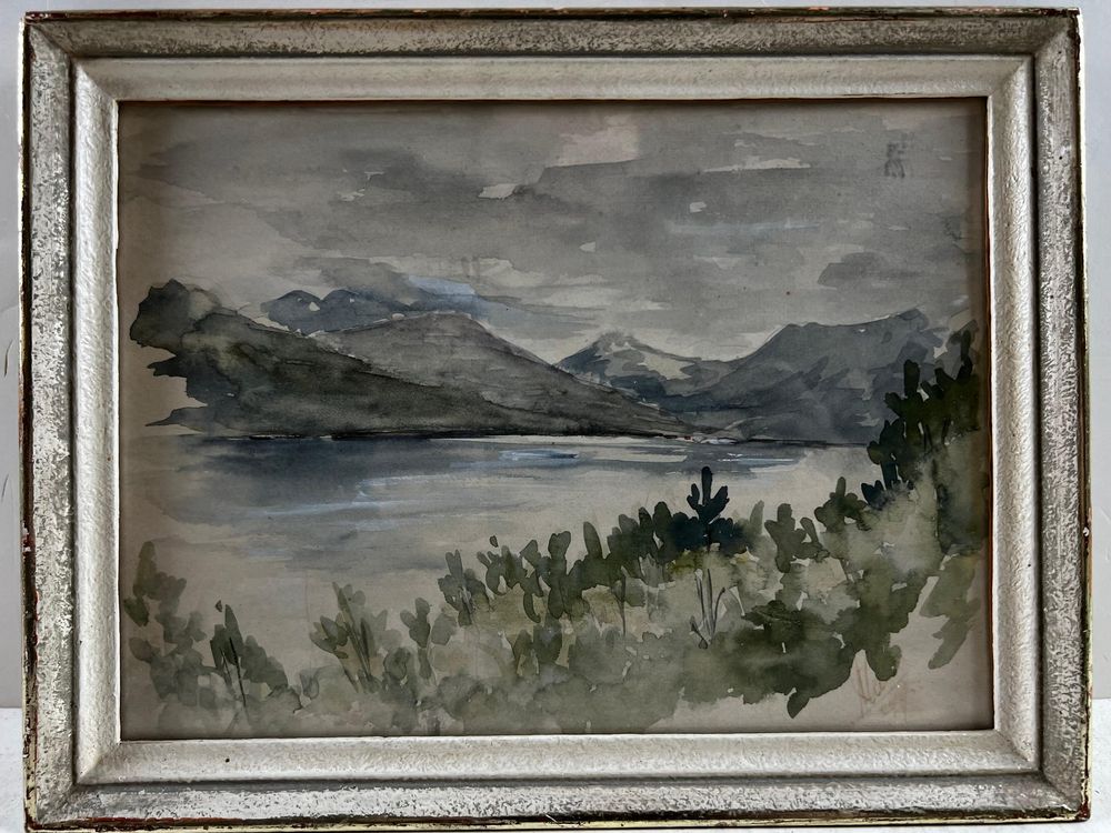 Antike Aquarell mit faszinierendem Sujet Unleserlich Signier | Kaufen auf Ricardo