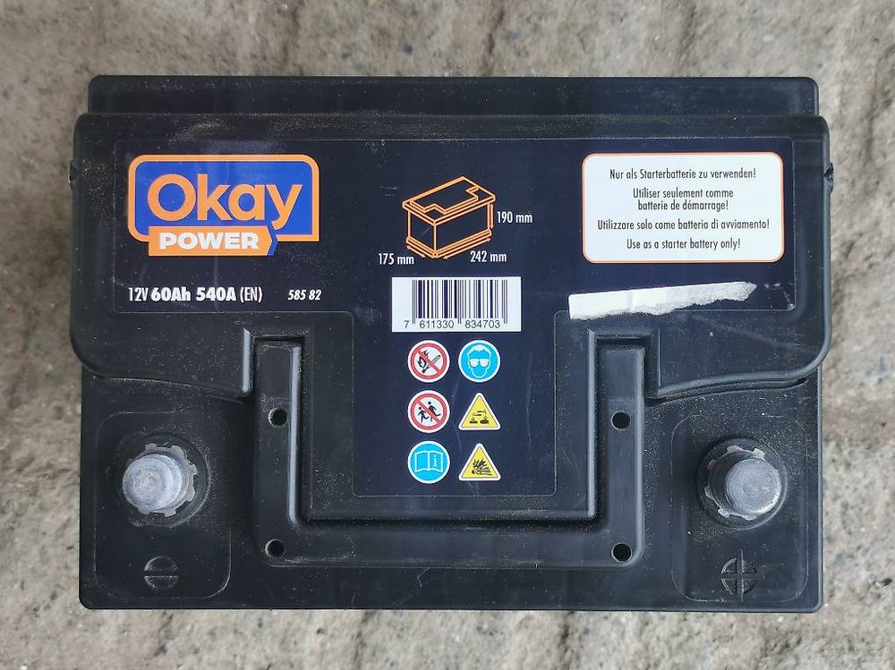 Batterie 12V 60Ah 540A (Gebraucht) in Villarsiviriaux für CHF 35 – nur Abholung auf Ricardo kaufen