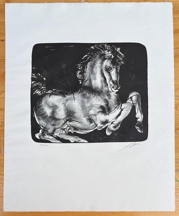 Lithografie Liegendes Pferd von Hans Erni (ID b3736) | Kaufen auf Ricardo