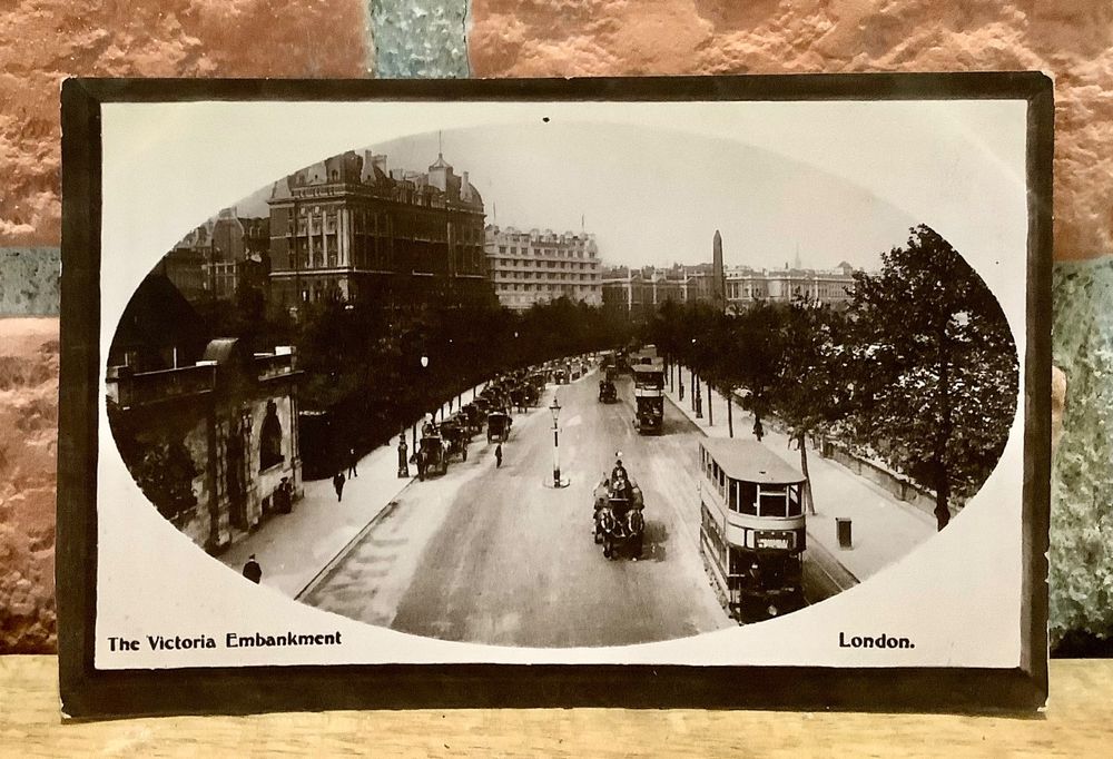 1909 Antike Foto AK London THE VICTORIA EMBANKMENT England (Gebraucht ...