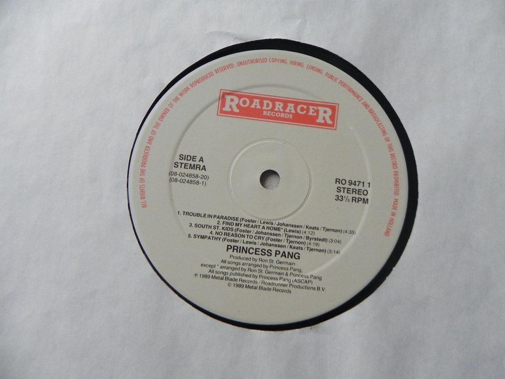 LP USA HArdrock Band Princess Pang 1989 (Gebraucht) in für CHF 12 – mit ...