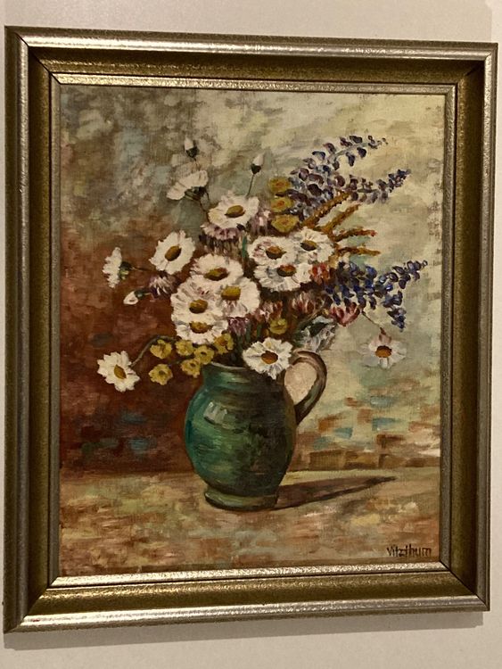 Vitzthum Stilleben signiert mit Blumen in Krug (Gebraucht) in Hirzel ...