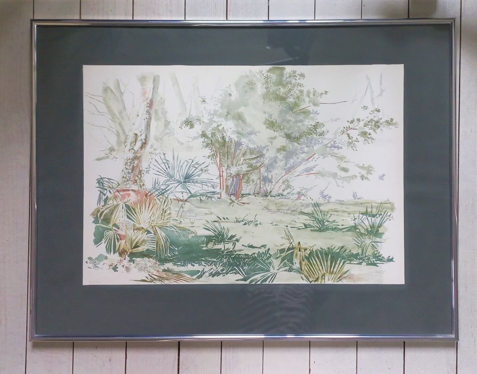 Grosse Lithographie, signiert (unleserlich) | Kaufen auf Ricardo