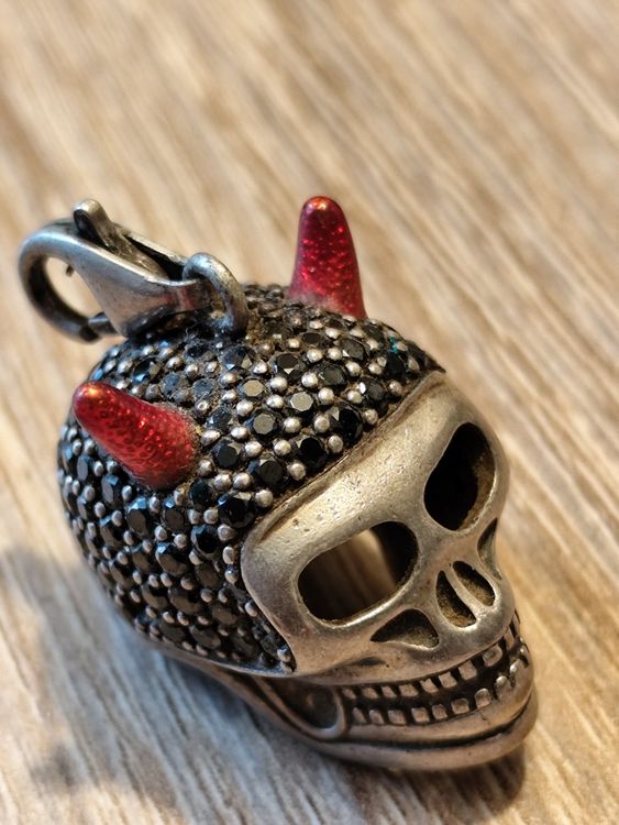 Kettenanhänger von Thomas Sabo Totenkopf mit Hörner (Gebraucht) in ...