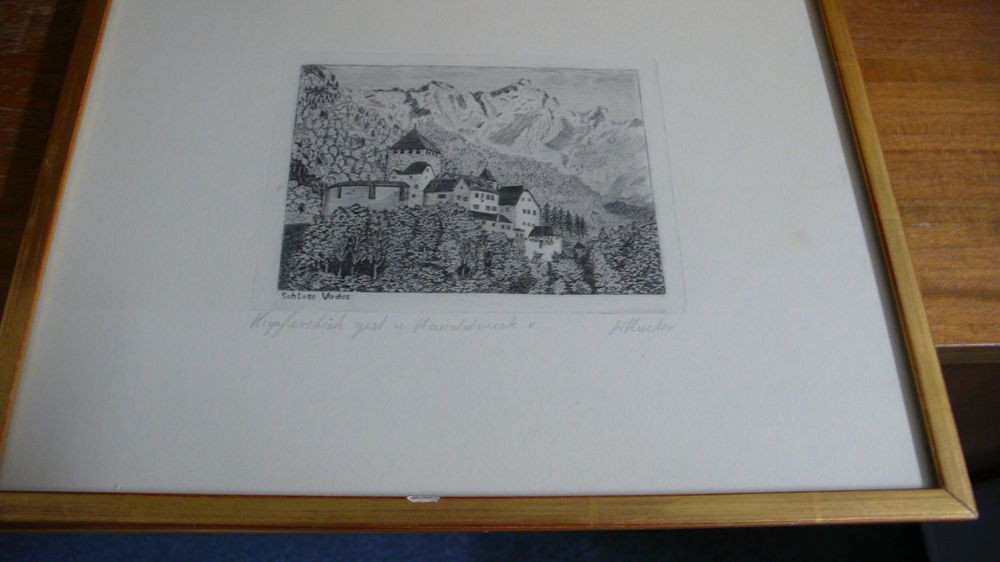 Schloss Vaduz Kupferstich (Gebraucht) in St. Gallen für CHF 2 – mit Lieferung auf Ricardo kaufen