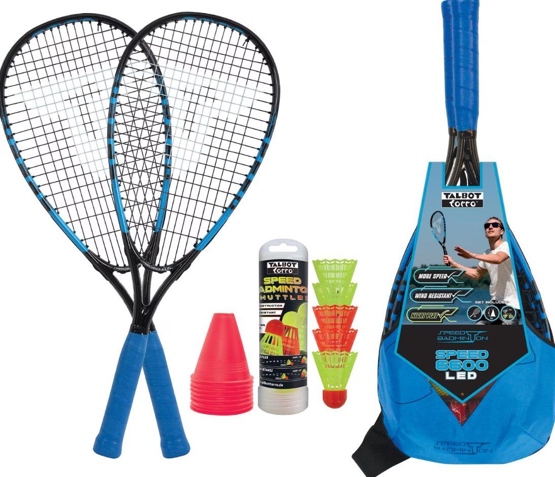 2 Talbot Torro 6600 LED Speedbadminton-Schläger (Neuf avec emballage d ...