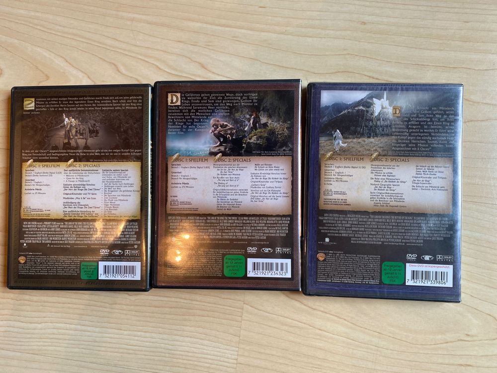 3x Herr der Ringe DVD (Triologie) | Kaufen auf Ricardo