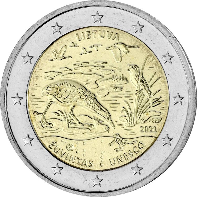 2 EURO GEDENKMÜNZE "ZUVINTAS UNESCO" Bankfrisch aus Rolle (Neu (gemäss ...