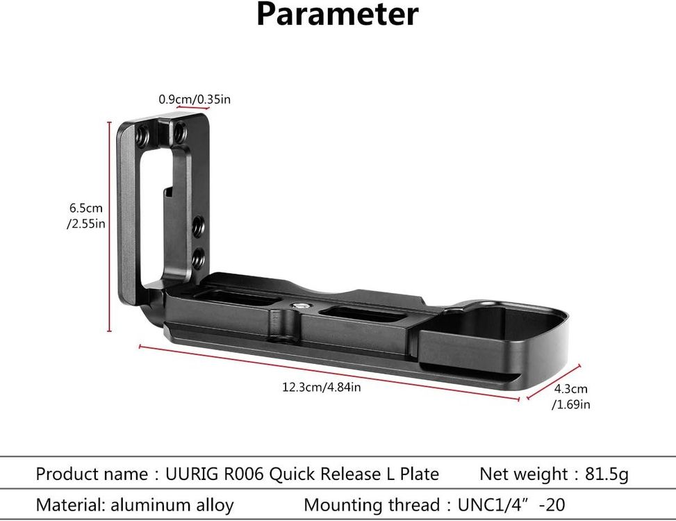 Vlog Griffhalter für Sony A6400 Vertical L Typ Bracket Plate (Neu und ...