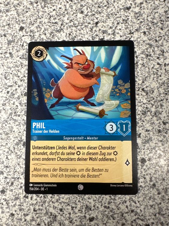 Disney Lorcana Phil 156/204 Common | Kaufen auf Ricardo