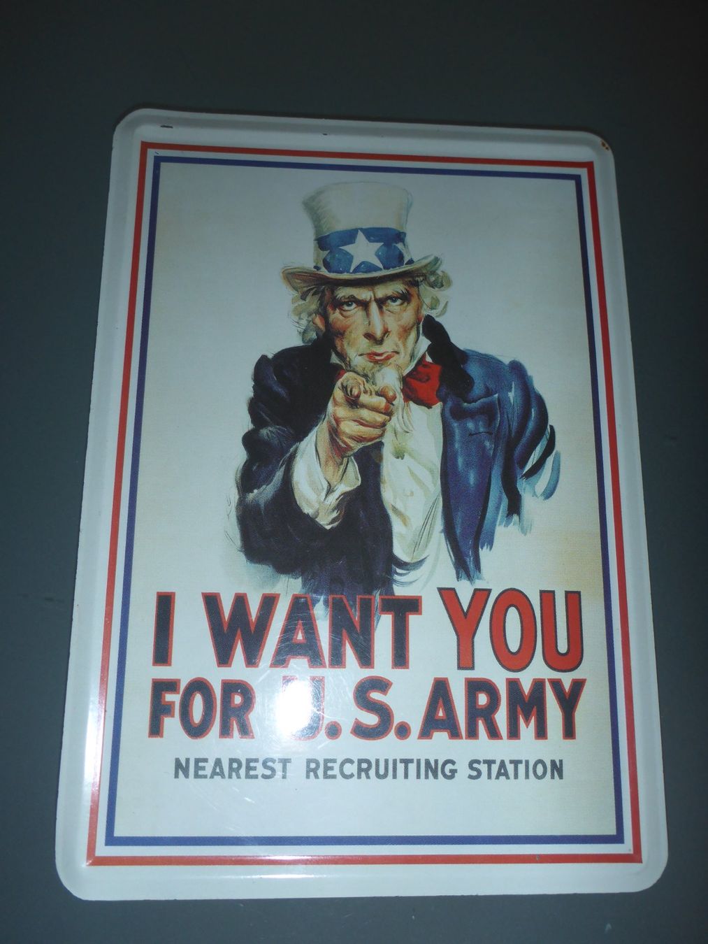 Blech Werbeschild "Uncle Sam I Want You for US Army" VINTAGE (Neu ...