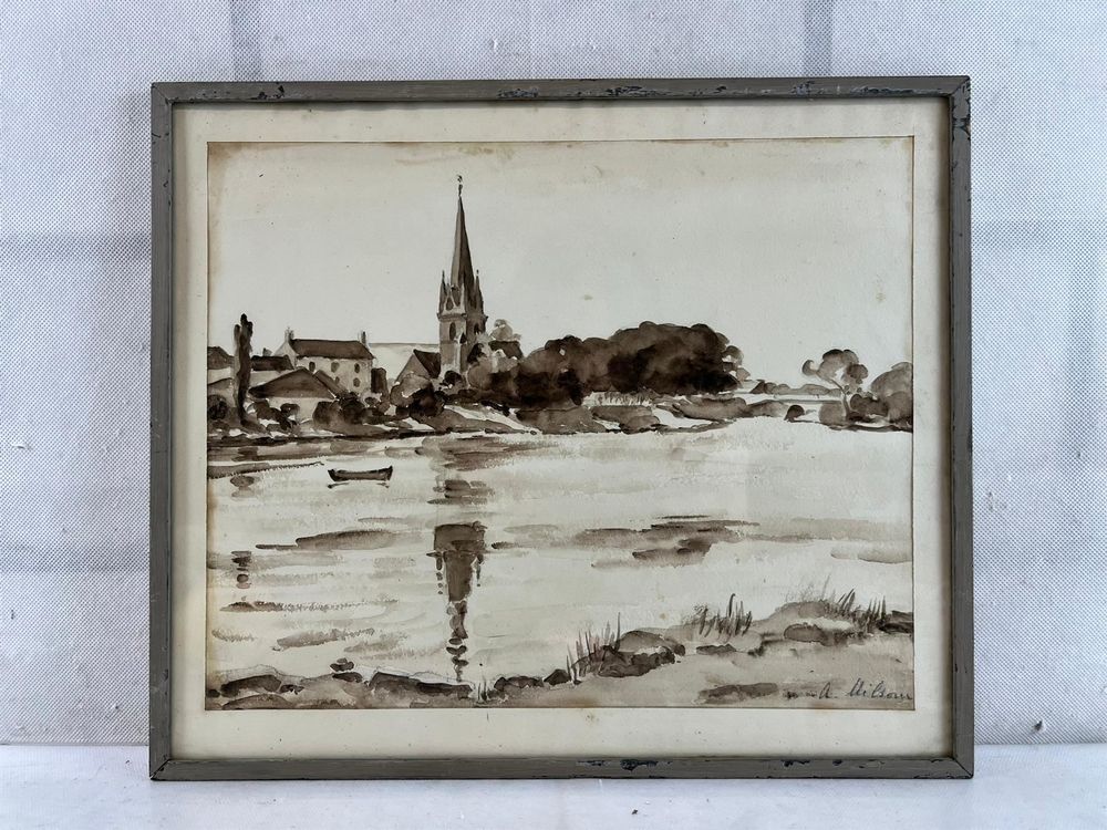 Antike Aquarell Sig mit notiz. | Kaufen auf Ricardo