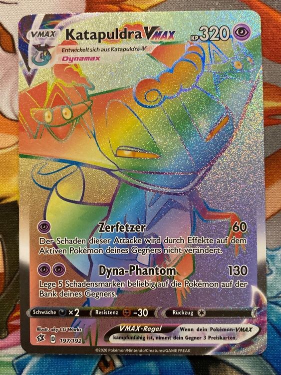 Pokemonkarte Katapuldra Vmax Rainbow (Neu (gemäss Beschreibung)) in ...