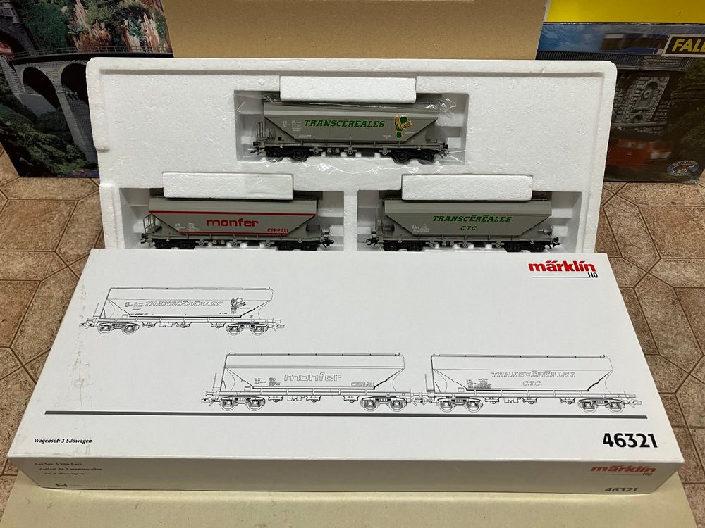 Märklin 46321 Silowagen-Set für Getreide, SNCF, SNCB, FS, H0 (Gebraucht ...