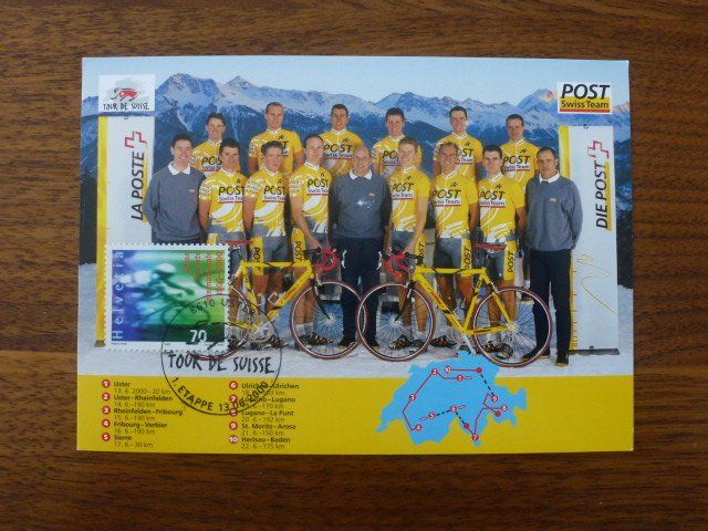 Maximumkarte Post Swiss Team Tour De Suisse 1. Etappe 2000 (Gebraucht ...