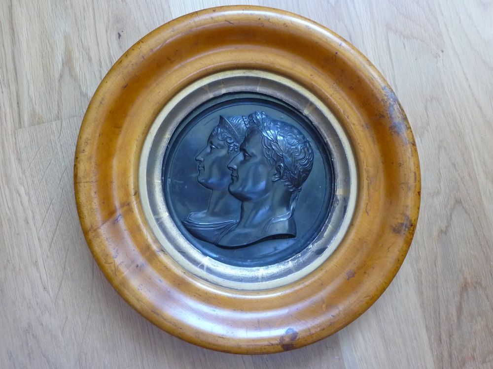 Napoleon und Marie-Louise, Bronzerondell, um 1820 (Gebraucht) in ...