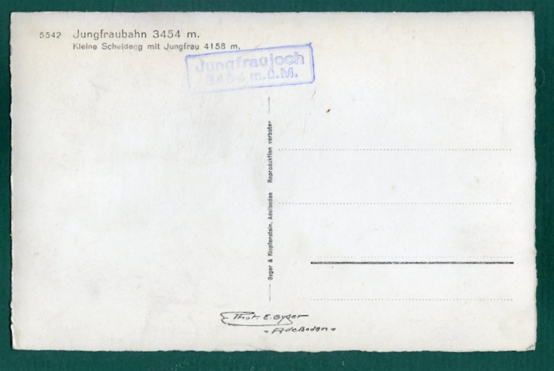 Kleine Scheidegg mit Jungfrau, TOP-Ansicht (Gebraucht) in Sargans für ...