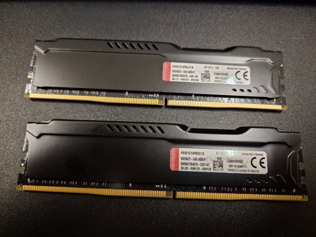 Neuwertige Kingston FURY HyperX 16GB DDR4 RAM 2x 8GB Kit (Gebraucht) in ...