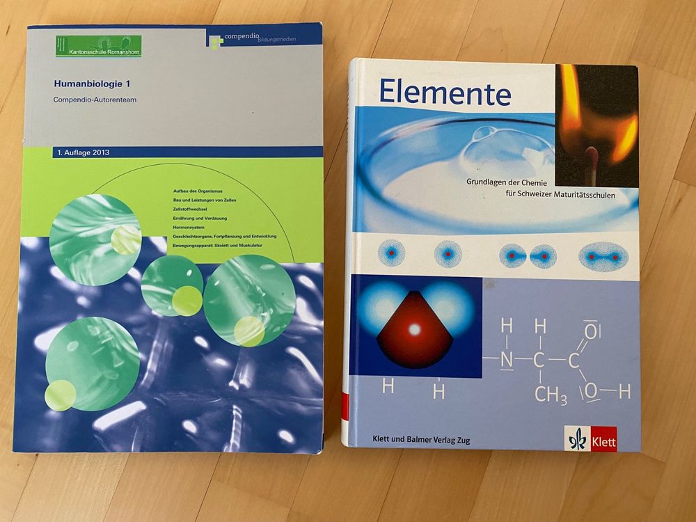 2 Bücher, Humanbiologie 1 + Elemente Matura (Gebraucht) in Amlikon ...