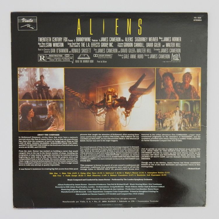 Vinyl / LP Album - Aliens - Original Soundtrack - 1986 | Kaufen auf Ricardo