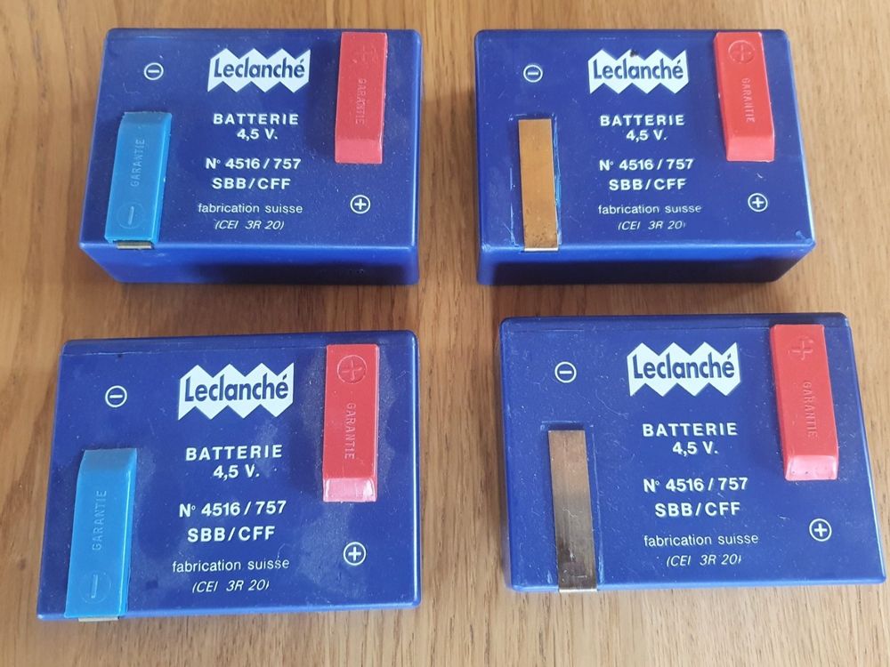 4 batteries Léclanché 4,5 V (D'occasion) à pour CHF 10 – avec livraison ...