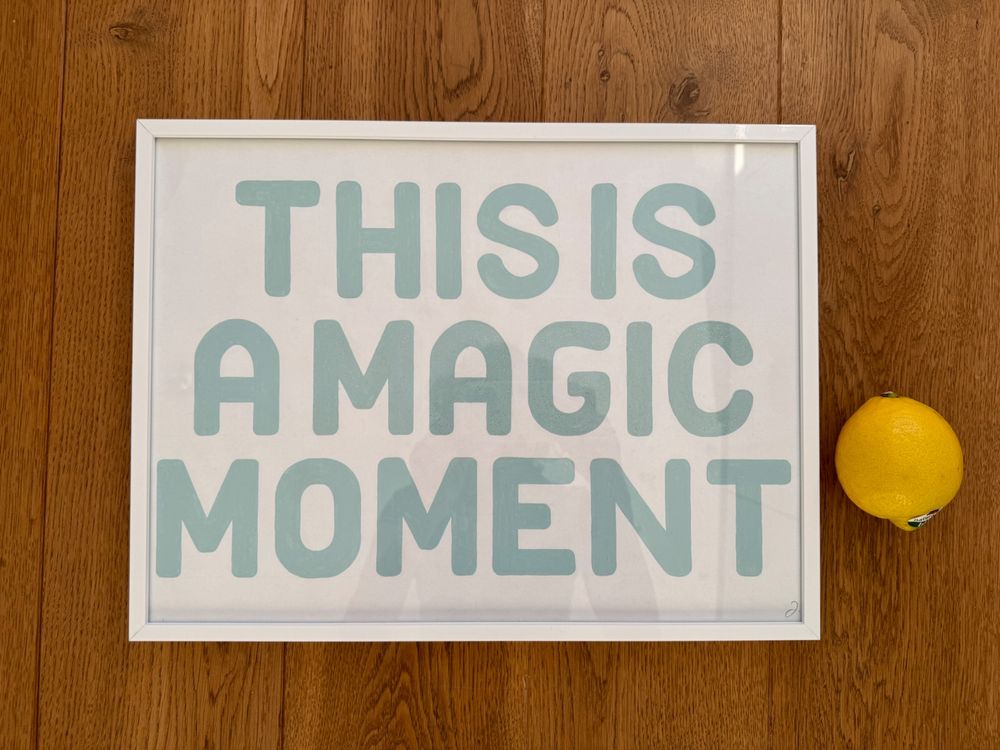 Bild - Schriftzug "this is a magic moment" | Kaufen auf Ricardo