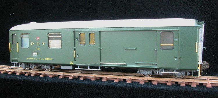 HRF: SBB Brünig PTT Z 68, Postwagen, Nr. 1791-1, grün (Neu und originalverpackt) in Richterswil ...