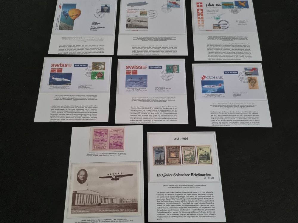 Lot mit 9 Flugpost Karten/Briefe/Vignetten (Gebraucht) in Gümligen für CHF 6 – mit Lieferung auf ...