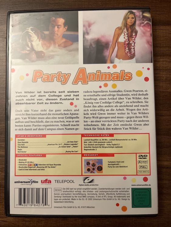 Party Animals (2002) DVD 📀 (Neu (gemäss Beschreibung)) in Sierre für ...
