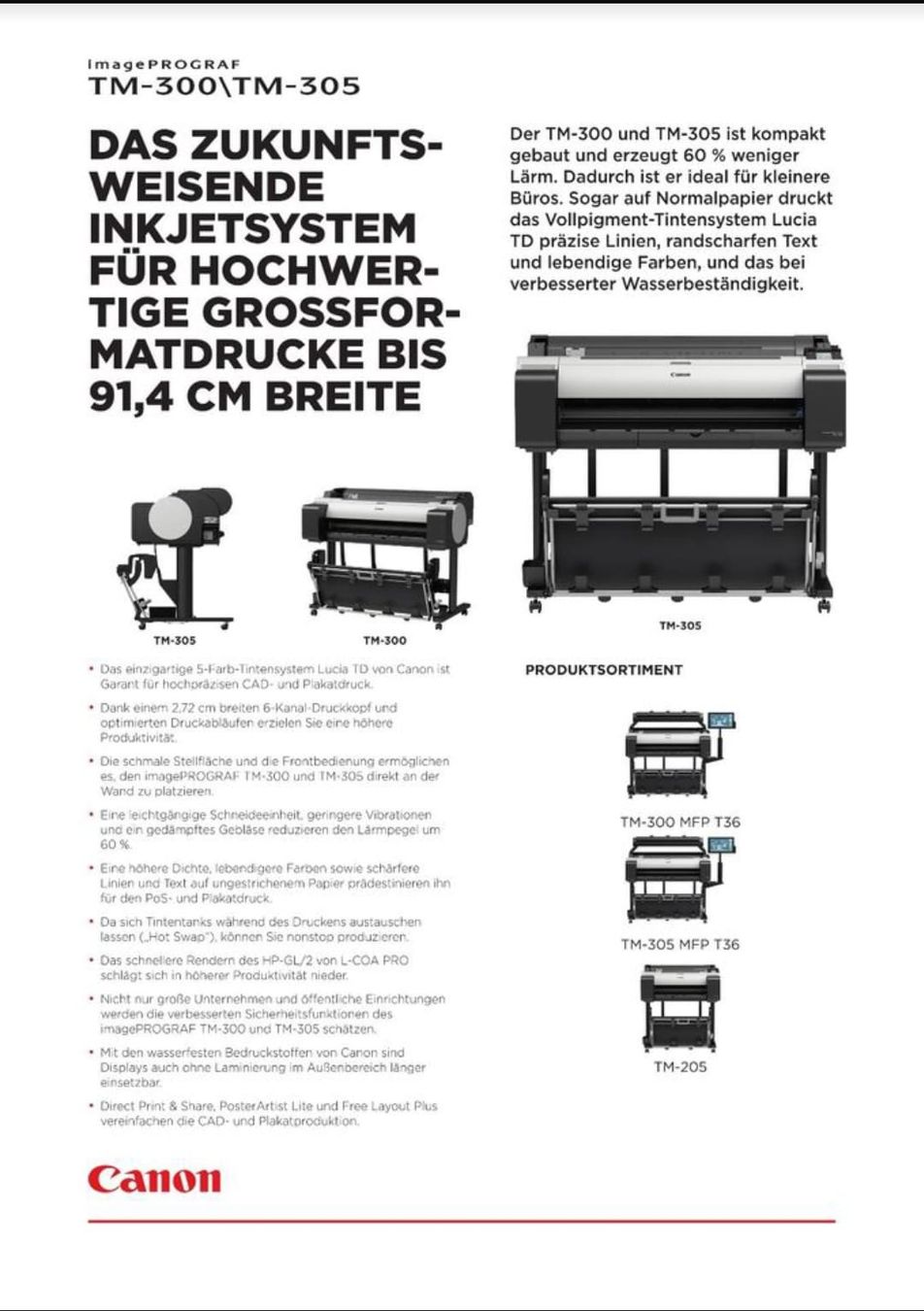 Plotter A0 Canon iPF TM-300 mit Colortrac M40 A0 Scanner (Gebraucht) in ...