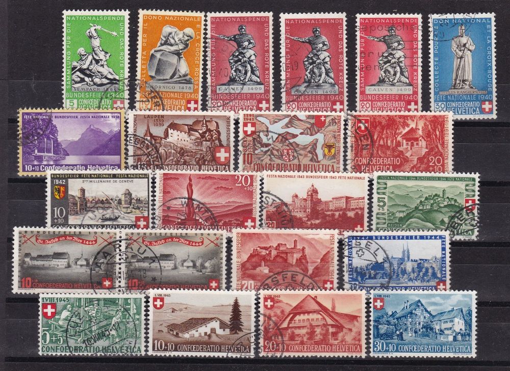 CH Briefmarken Lot "Pro Patria" ab 1938 (Gebraucht) in Münchwilen AG für CHF 13 – mit Lieferung ...