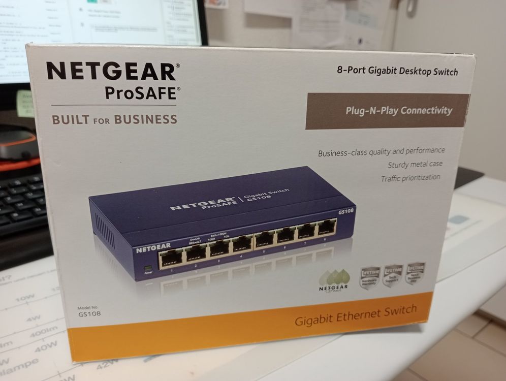 NETGEAR ProSafe GS108 (8 Port Gigabit Switch) (Gebraucht) in für CHF 12 ...