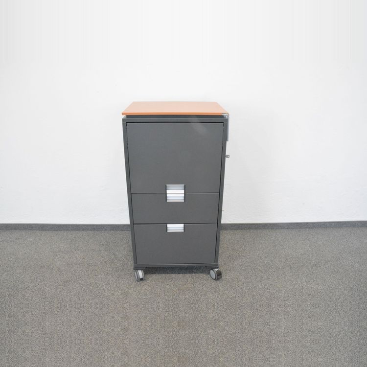 Steelcase Moby Roll-Caddy - Anthrazit-Buche - mit A5 (Gebraucht) in ...