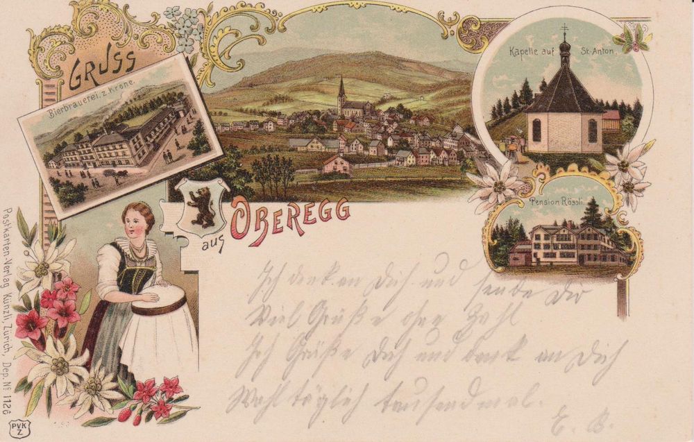 Ai Oberegg Litho Bierbrauerei Krone Pension Rössli St Anton Kaufen