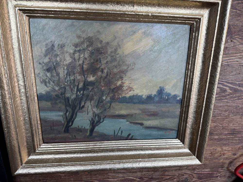 Tableau Paysage d'hiver, Peinture à l'huile signée! (D'occasion) à La ...