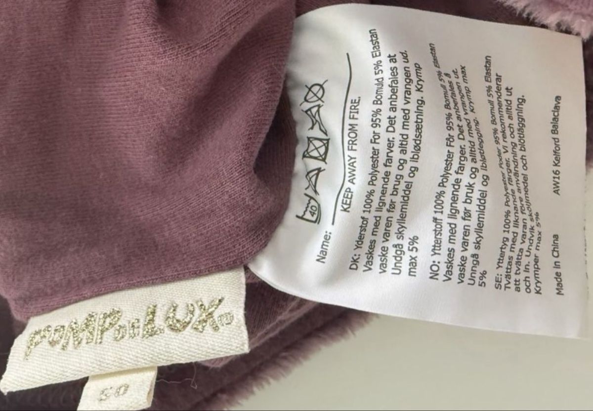 Pomp de Lux Balaclava Gr. 50, 110/116 Lila, (Neu (gemäss Beschreibung ...