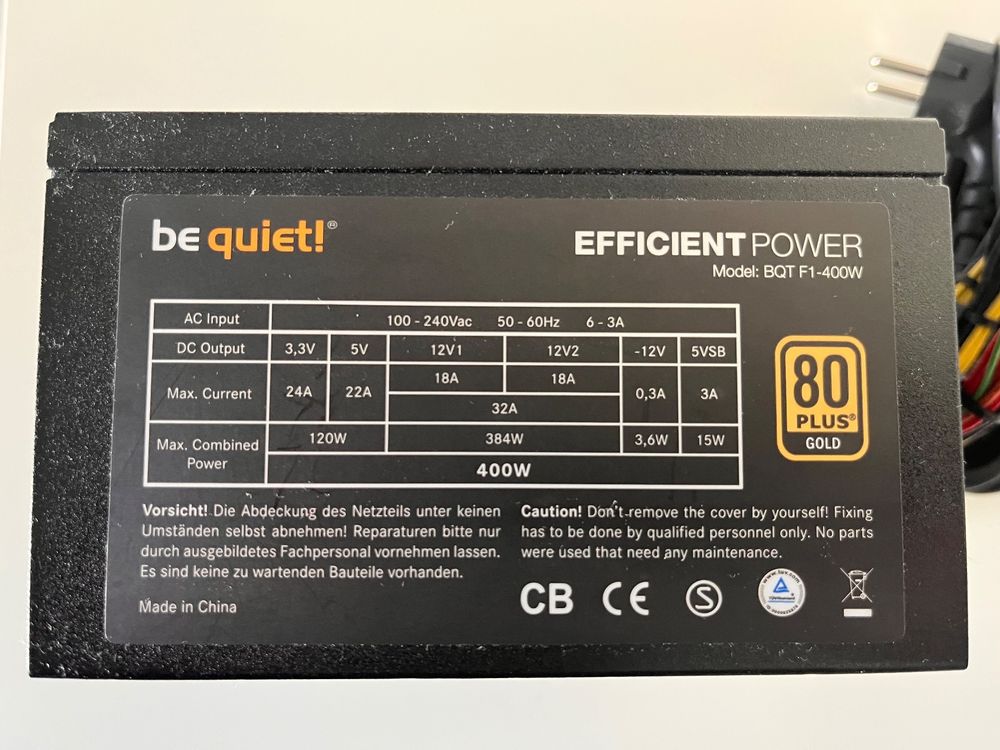 PC-Netzteil 400W 80 Plus Gold (Gebraucht) in für CHF 25 – mit Lieferung auf Ricardo kaufen