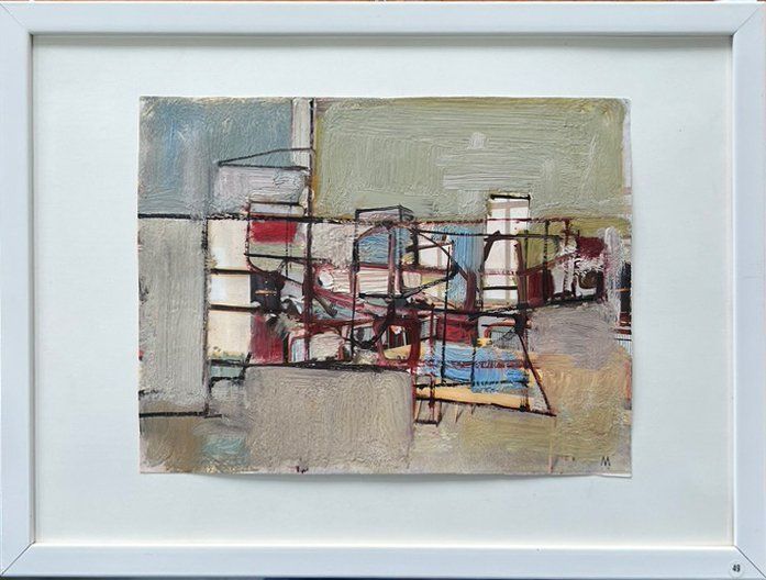 Walter Emil Müller.Abstraktion, 1946. Öl auf Papier (Gebraucht) in Zumikon für CHF 240 – mit ...