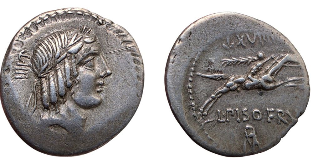 L. Calpurnius Piso frugi, Denier 90 BC (Gebraucht) in Genève für CHF ...