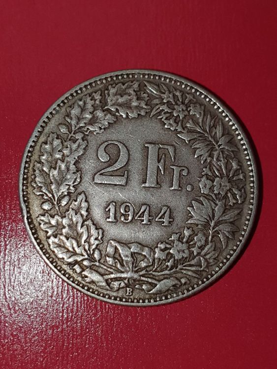 Schweizer Silbermünze Fr. 2.00, J. 1944 (Gebraucht) in Winterthur für CHF 4 – mit Lieferung auf ...