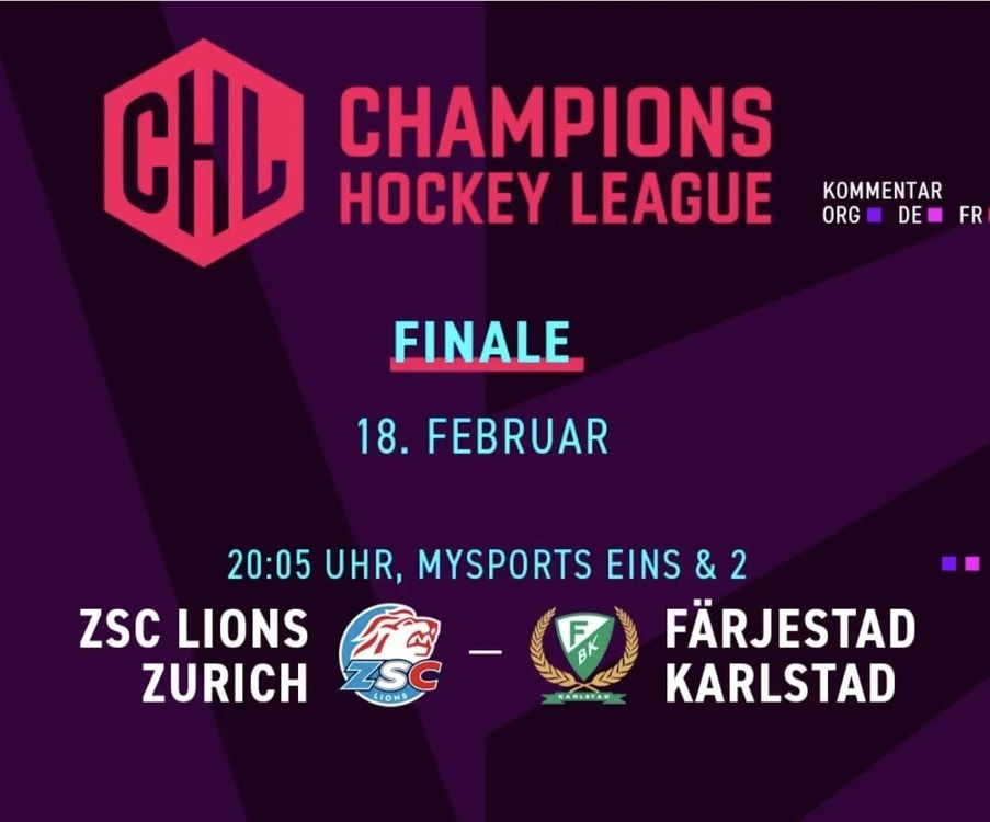CHL Champions Hockey League Final Tickets (Neu und originalverpackt) in ...