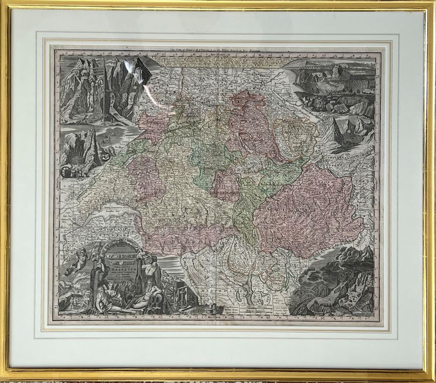 Kupferstich Schweizerkarte von 1730 | Kaufen auf Ricardo